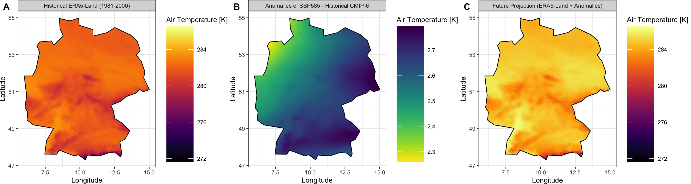 into one big plot ggplot plot grid plotlist list a gg b gg c gg ncol 3 labels auto ggplot